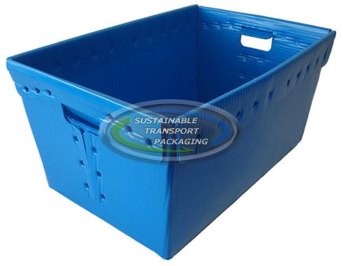 24 x 17.5 x 13 Nestable Plastic Tote | Corrugated Trays and Totes