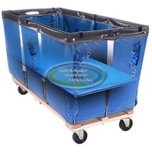 13.5 Cu.Ft.Vinyl Cart with Matching Spring Lift | Flatwork Ironer Carts