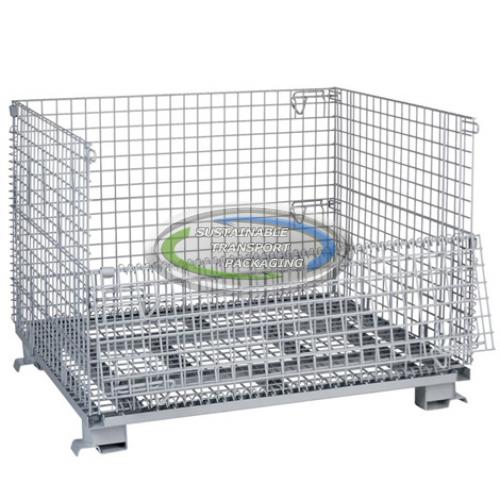 40x48x36 Collapsible Wire Mesh Bulk Container | Collapsible Wire Mesh ...
